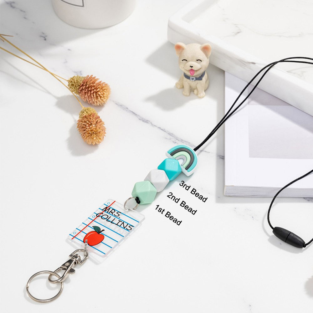 Teachers Personalised Notebook Lanyard – Custom Jewellery Australia