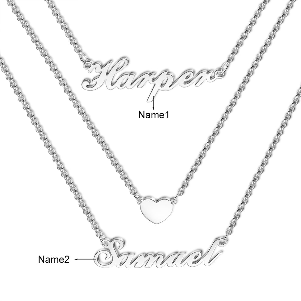 Personalised Multi Chain Names Necklace – Custom Jewellery Australia