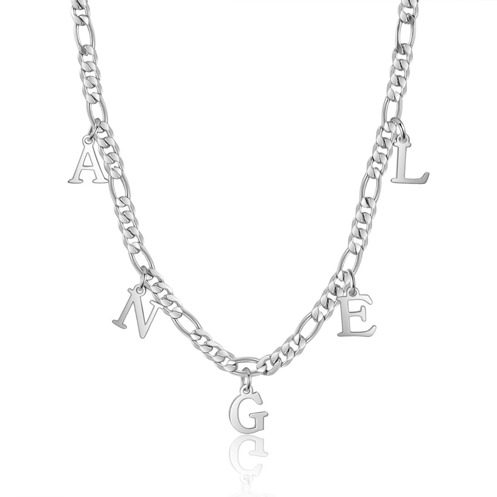 Personalised Thick Chain Initials Necklace – Custom Jewellery Australia