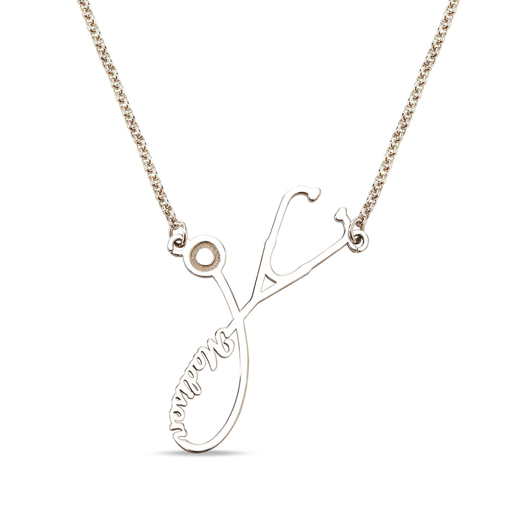 Doctors Stethoscope Personalised Name Necklace – Custom Jewellery Australia